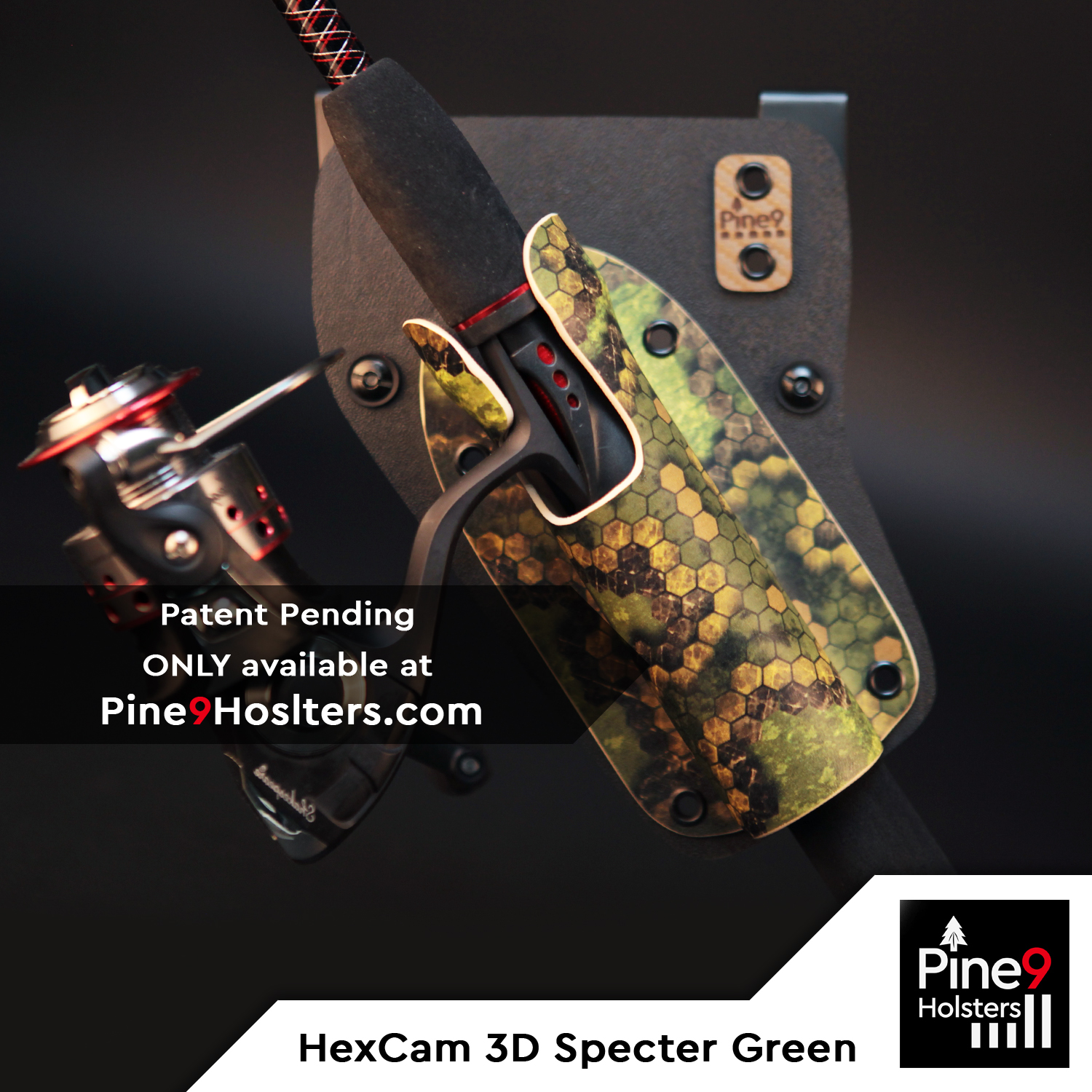 Fishing-Rod Holster_with Color Label_Left_HexCam Green – Pine 9 ...