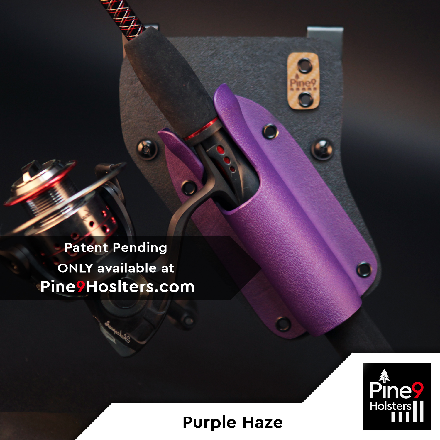 Fishing-Rod Holster_with Color Label_Left_Purple Haze – Pine 9 Holsters ...